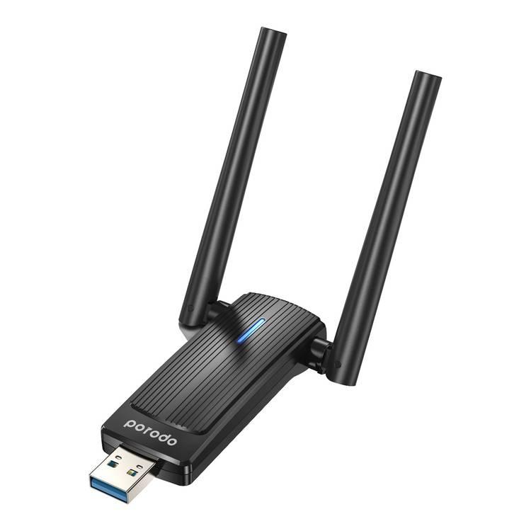 Order Porodo Dual Band WiFi 6 USB Adapter with Additional USB A to Type ...