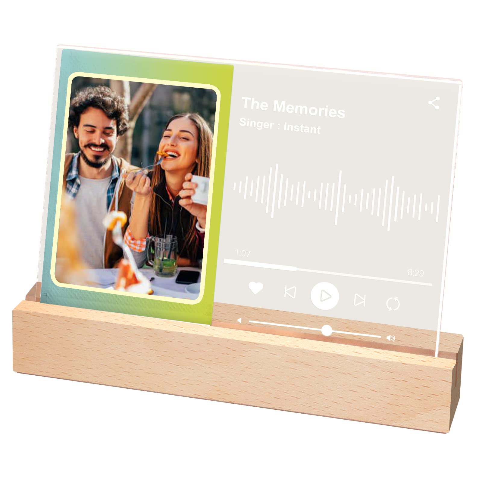 Order O Ozone Music Player Style Wood Acrylic 3 Inch Photo Frame with ...