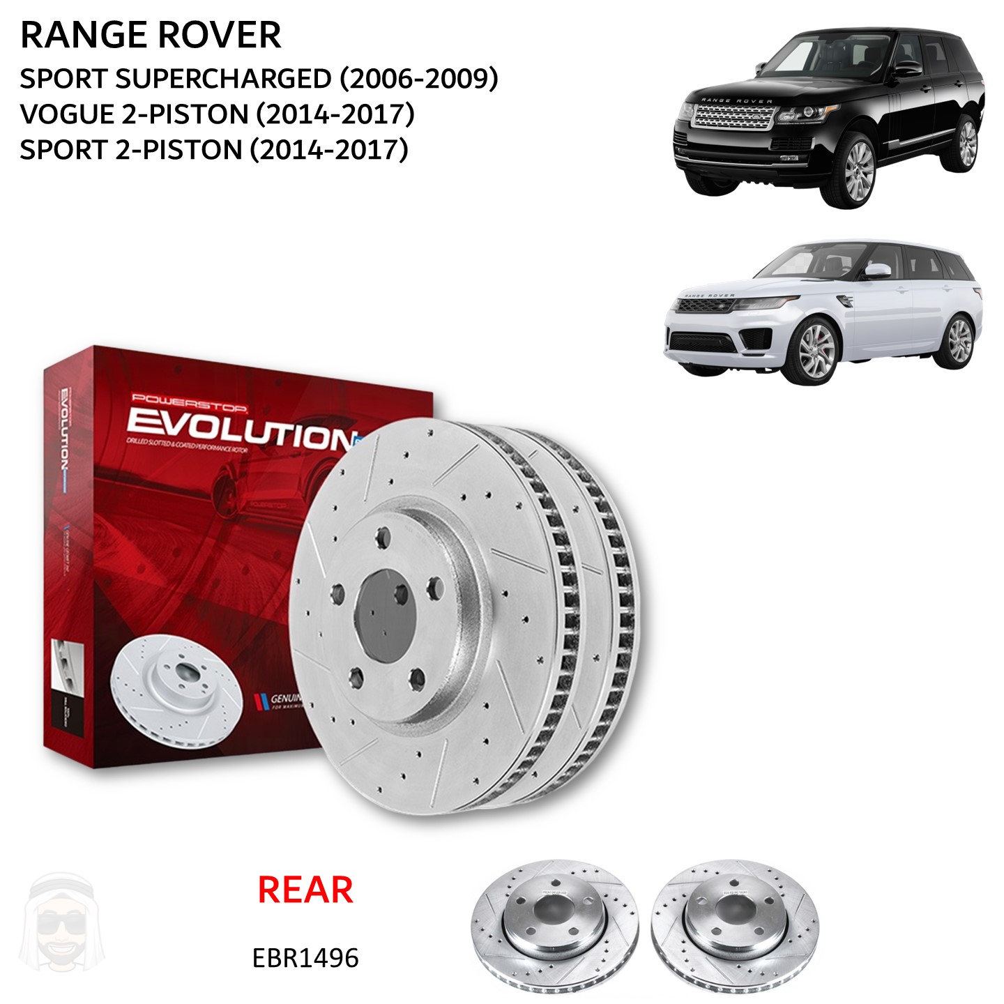 Order Range Rover Vogue and Sport V6 and V8 (2-piston) - Rear Drilled ...