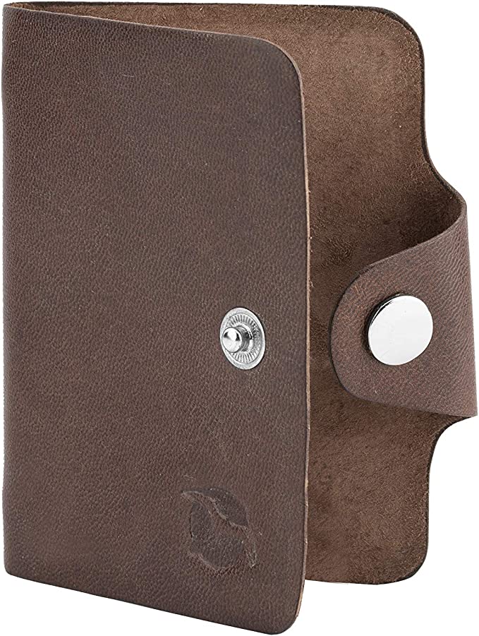 Flying Fossil Genuine Leather Hand-Crafted Card Holder, Minimalist ...