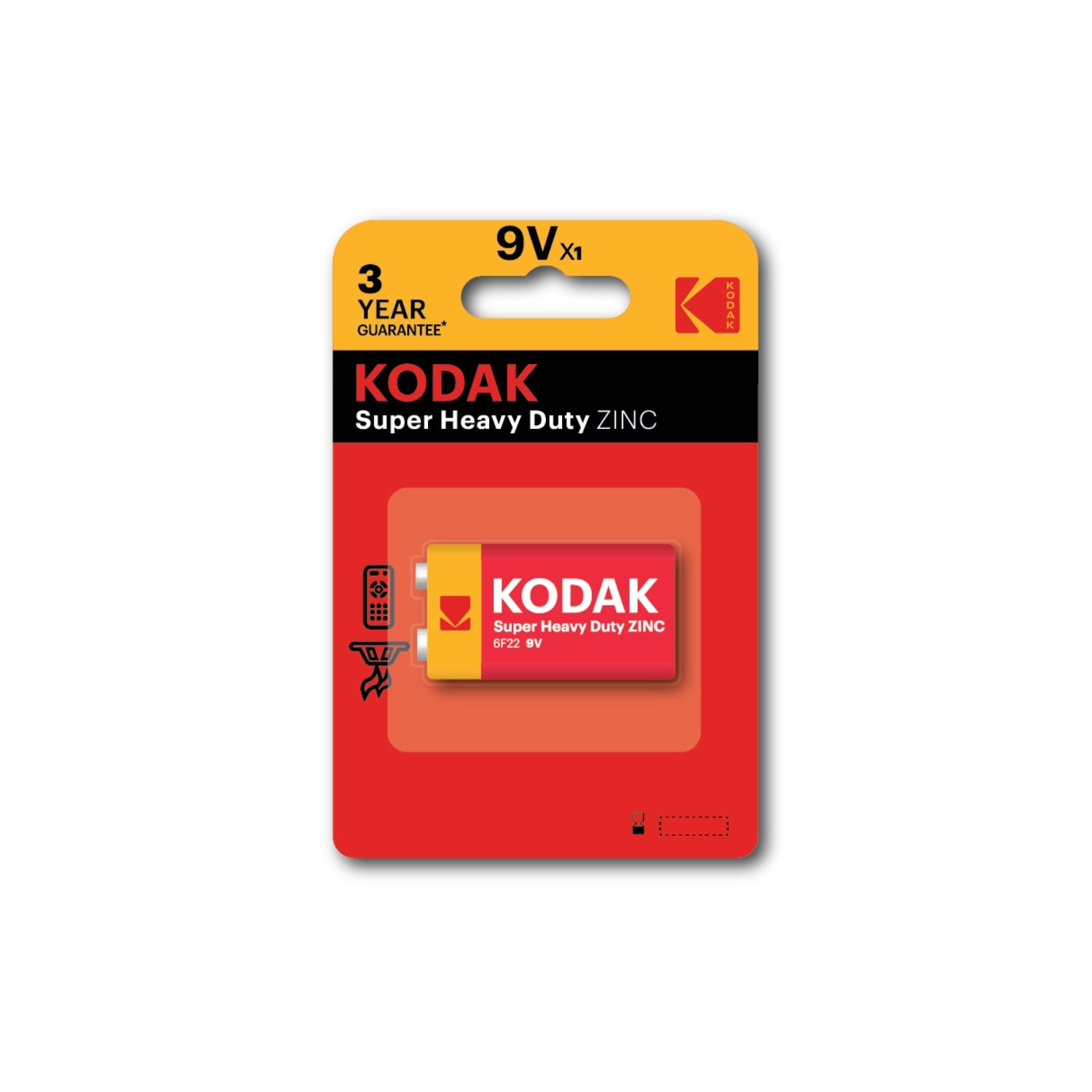 Order Kodak Zinc Super Heavy Duty 9v Battery (1 Pack) Now! | Jomla.ae