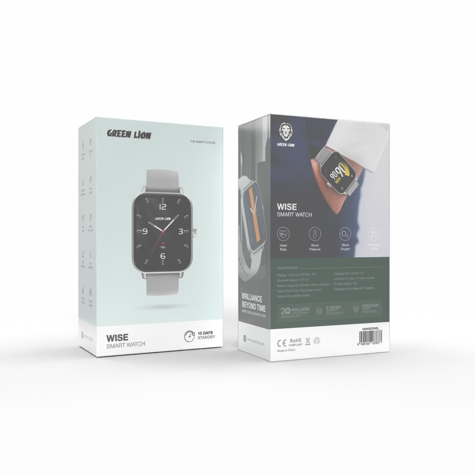 Order Green Lion Wise Smart Watch - Silver Now! | Jomla.ae