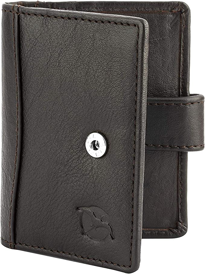 Flying Fossil Genuine Leather Hand-Crafted Card Holder, Minimalist ...