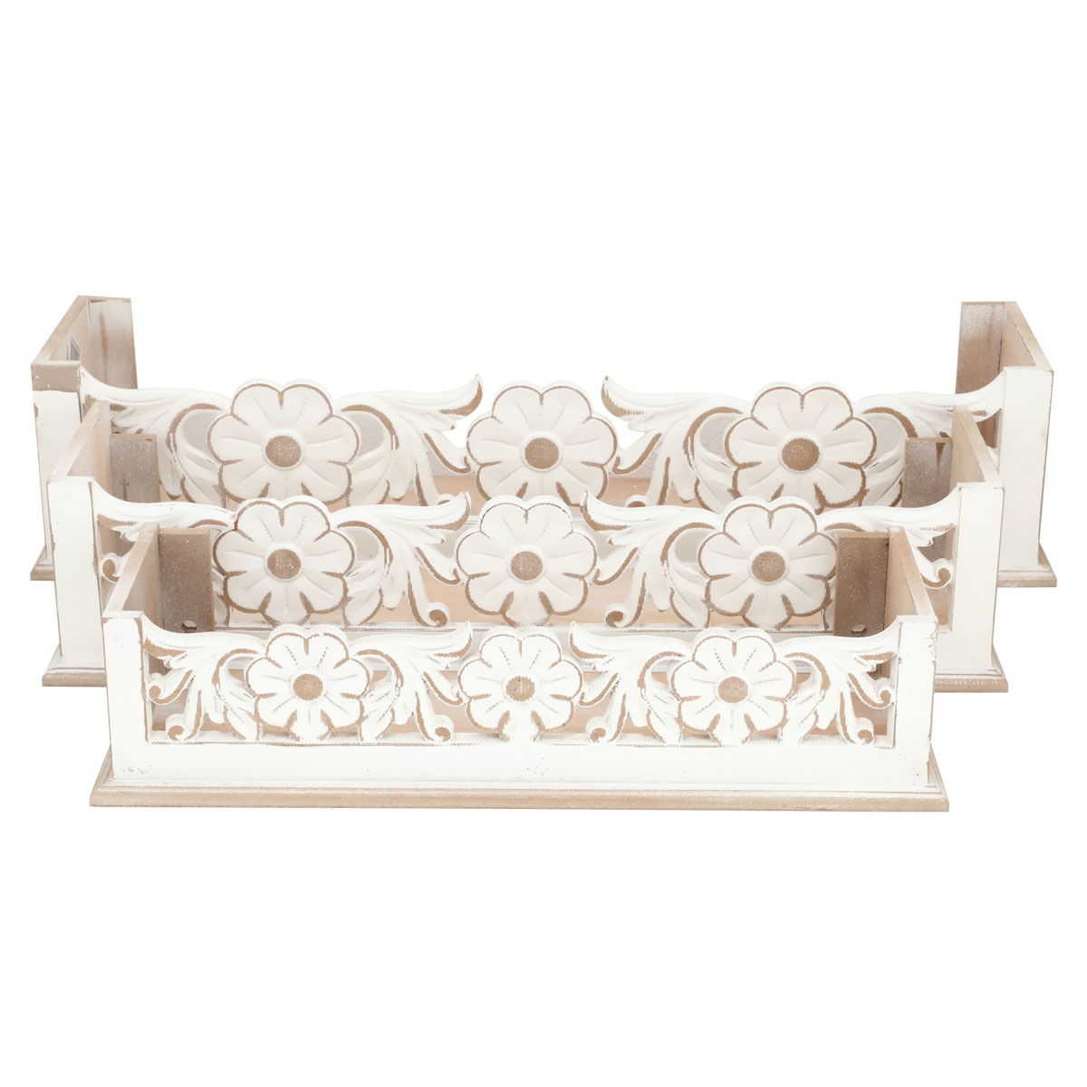 Al Saif Gallery Shelving Set 3 Pieces White Wood | Jomla.ae