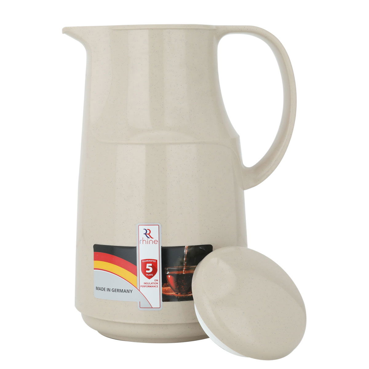 Al Saif Gallery Rhine German Thermos 1 Liter Ribbed Brown Granite ...