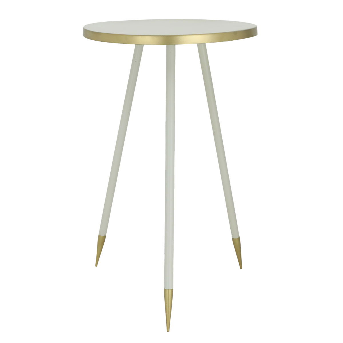 Order Al Saif Gallery India Light Beige Round Table With Golden Trim ...
