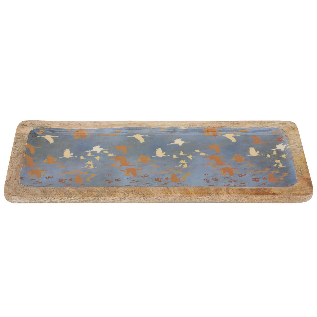 Order Al Saif Gallery India Large Blue Wooded Rectangular Wood Plate ...