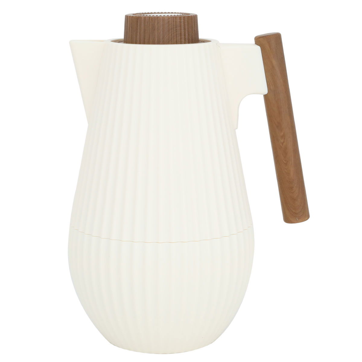 Order Al Saif Gallery Liar Thermos Light Beige Matte With Wooden Handle ...