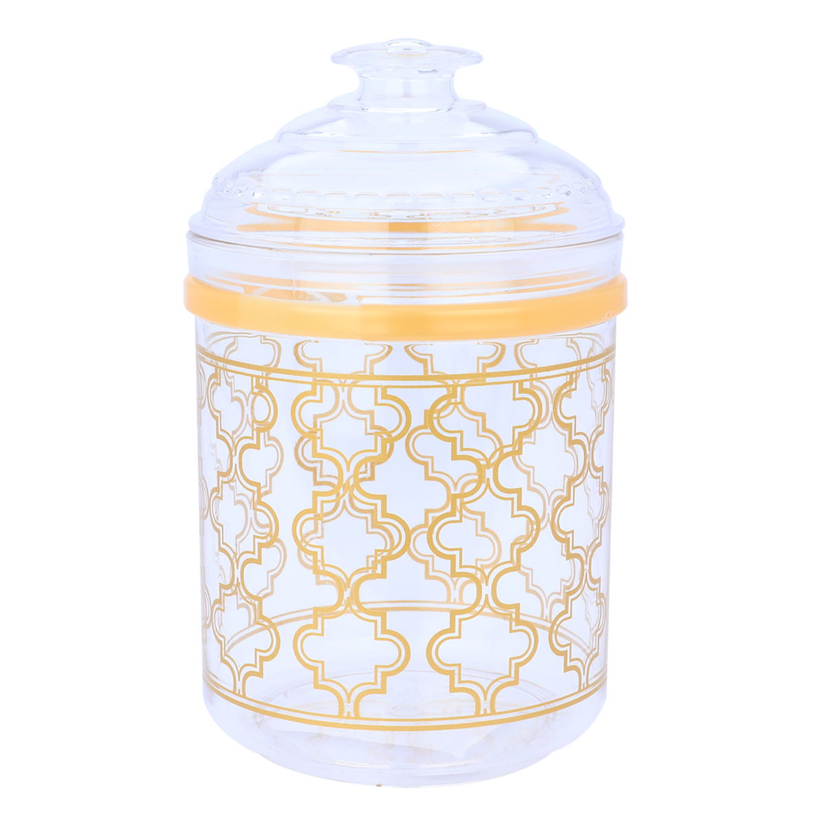 Al Saif Gallery Golden Embossed Round Plastic Spice Box 950Ml | Jomla.ae