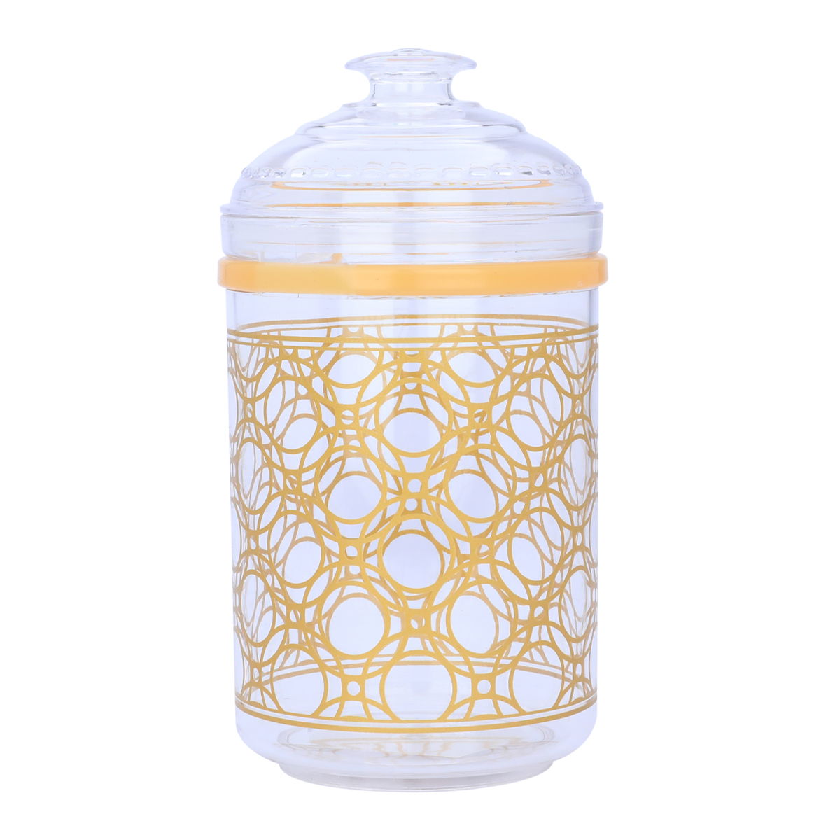 Al Saif Gallery Spice Box Round Plastic Embossed Circles Gold 1150Ml ...