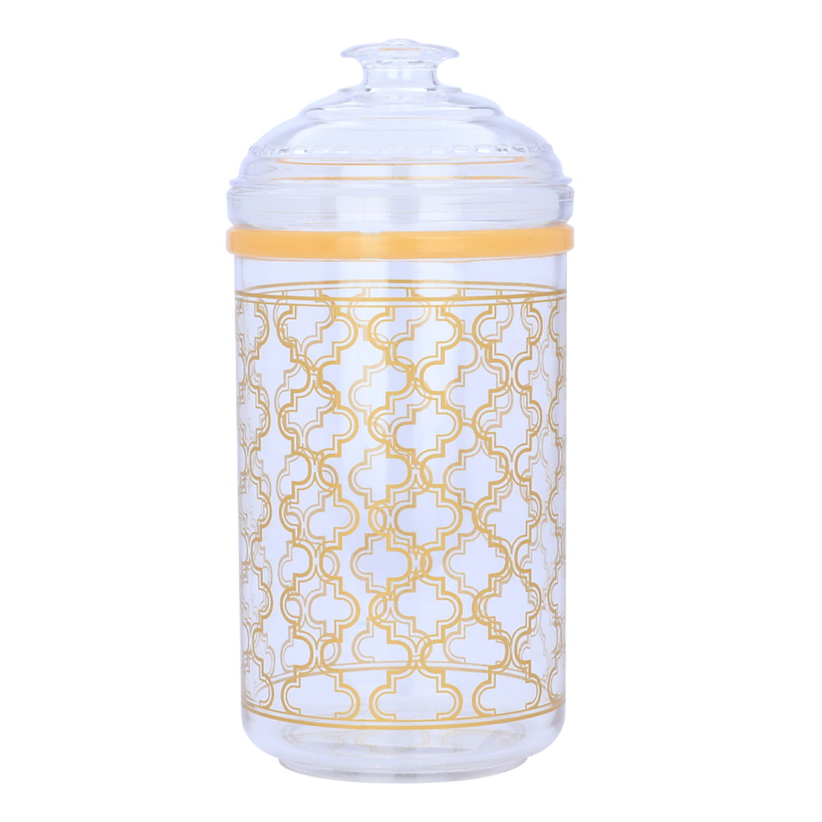 Al Saif Gallery Golden Embossed Round Plastic Spice Box 1350Ml | Jomla.ae