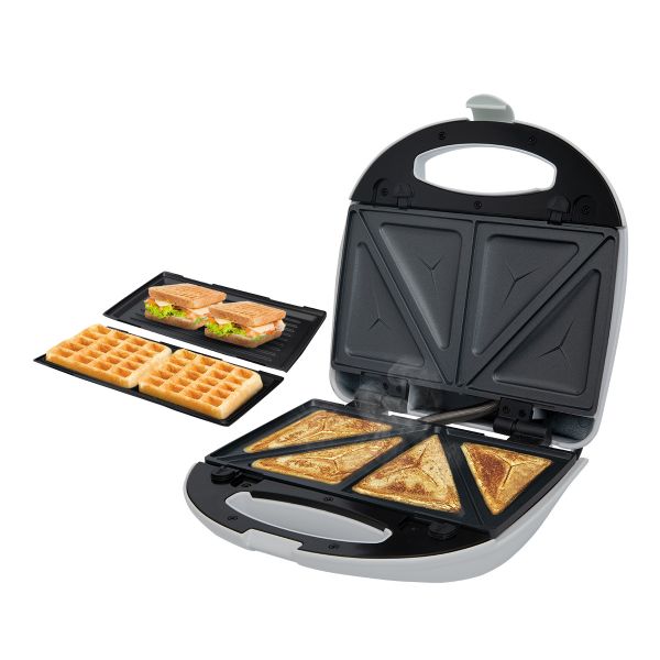 Edison Sandwich Heater 3*1 White 700 Watt | Jomla.ae