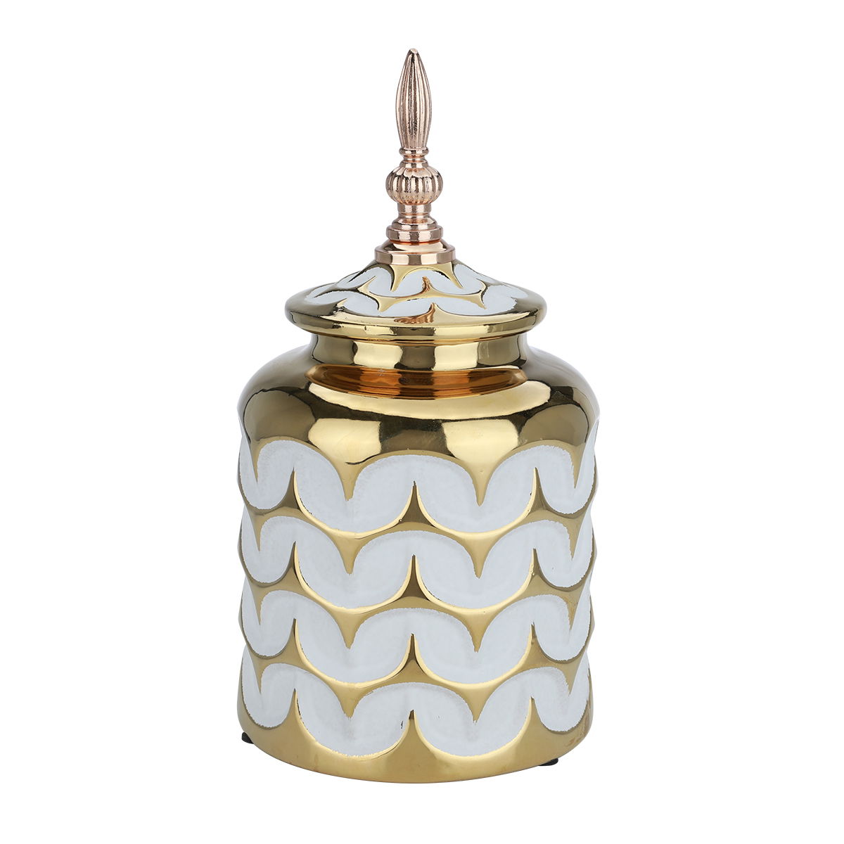 Al Saif Gallery Ceramic Vase With A Distinctive Lid | Jomla.ae