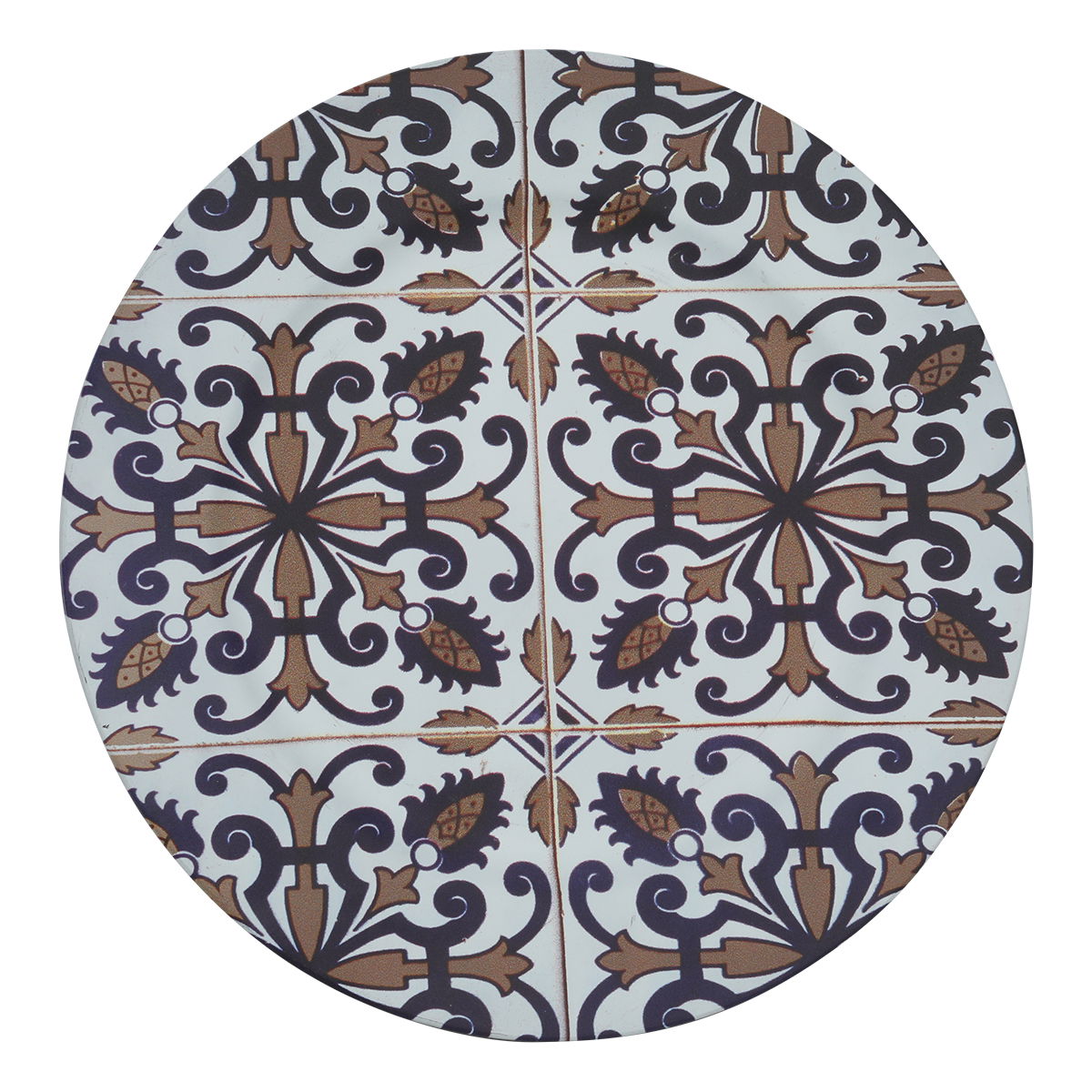 Al Saif Gallery Serving Plate, Embossed Circular Fibre | Jomla.ae