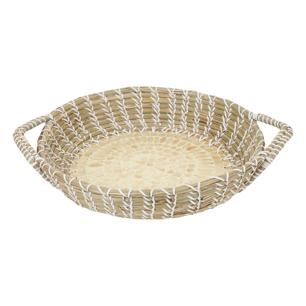 Al Saif Gallery Round Wicker Raft With A Pearl Rose Brim | Jomla.ae