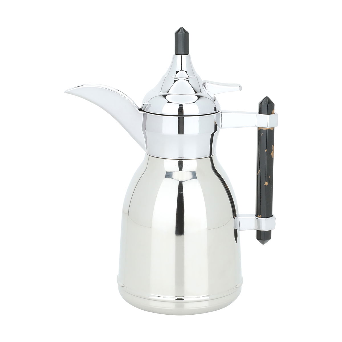 اطلب دلة قهوة تميم فضية بمقبض من الرخام الاسود 0,35 لتر من السيف غاليري ...