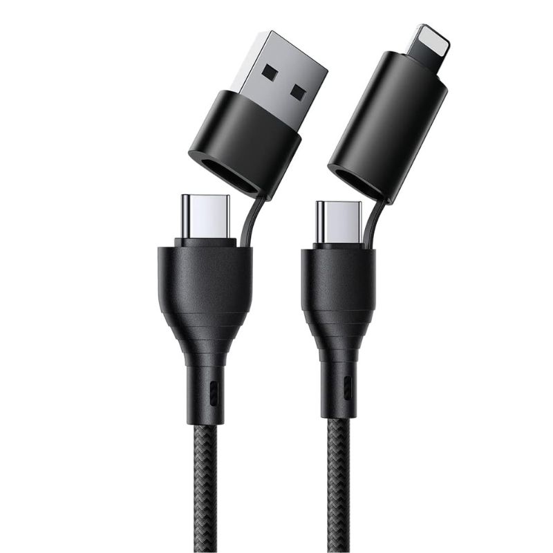 IQ Touch Nylon Braided Pd 1.0M 4In1 Cable | Jomla.ae