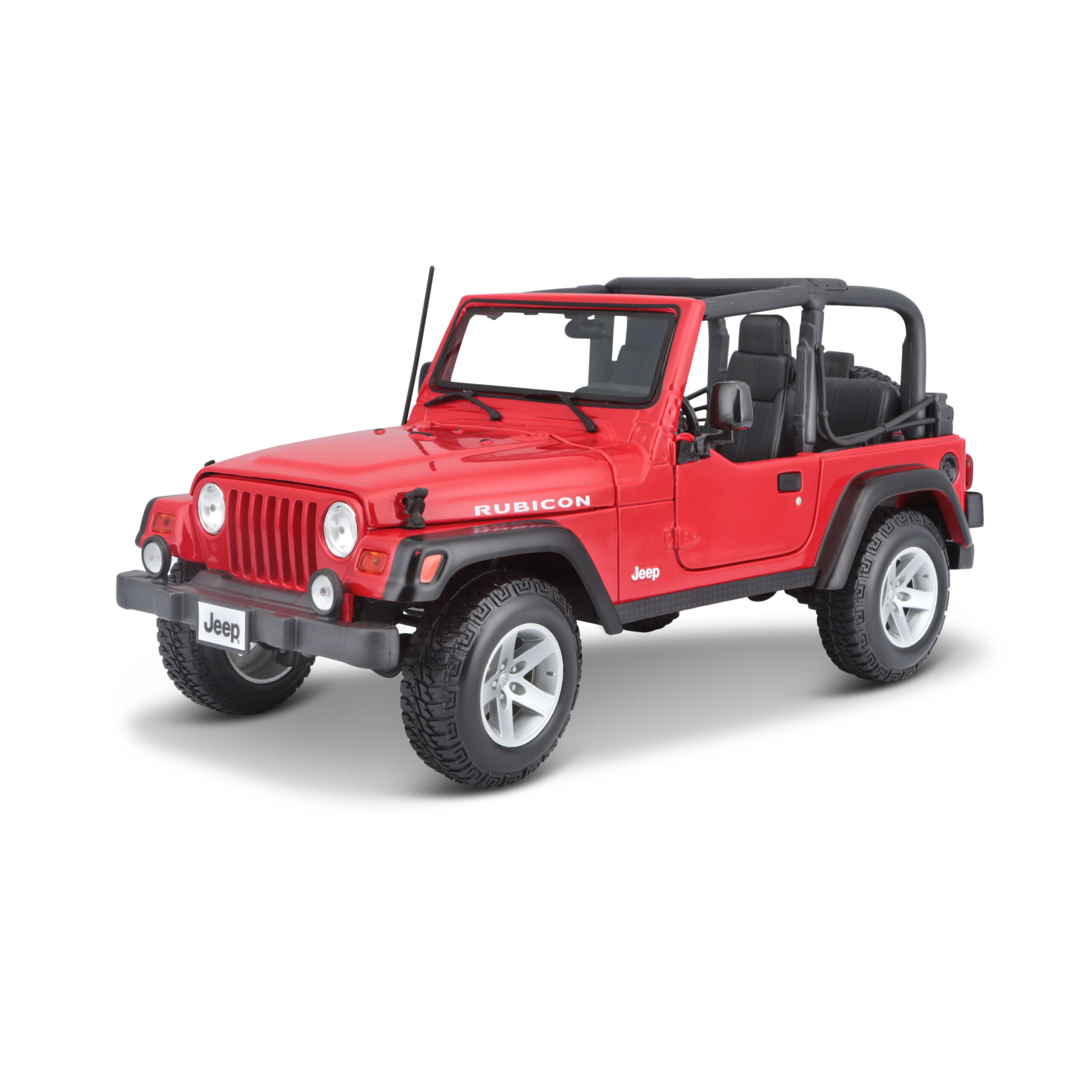 1:18 Se (A)-Jeep Wrangler Rubicon Red Officially Licensed Scaled ...