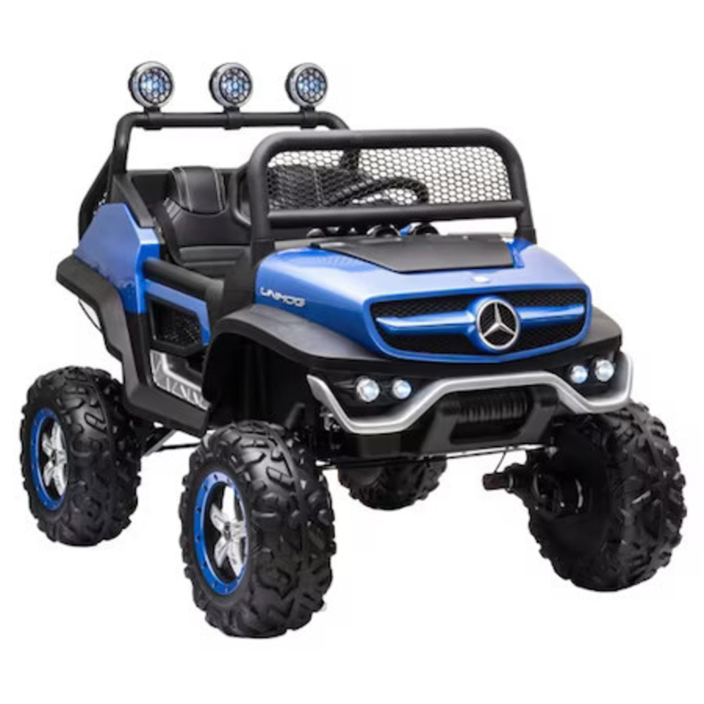 Myts 12Volts UTV Mercedes-Benz Unimog Lights Ride-On Car - Blue | Jomla.ae